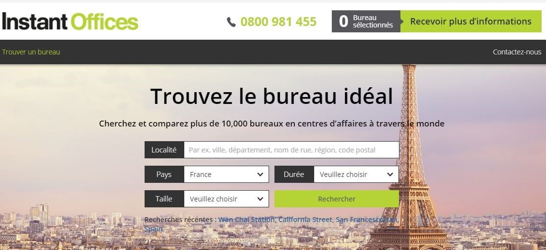 Just Launched: Instant Offices French Language Website
