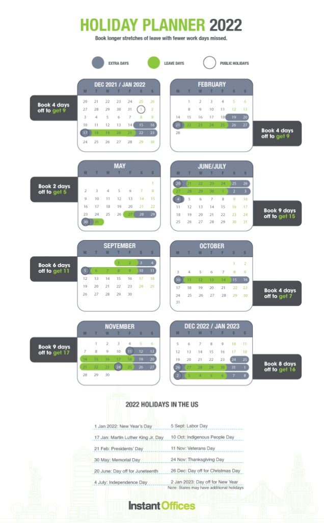 How American Employees Can Get More Days Off in 2022 - Instant Offices